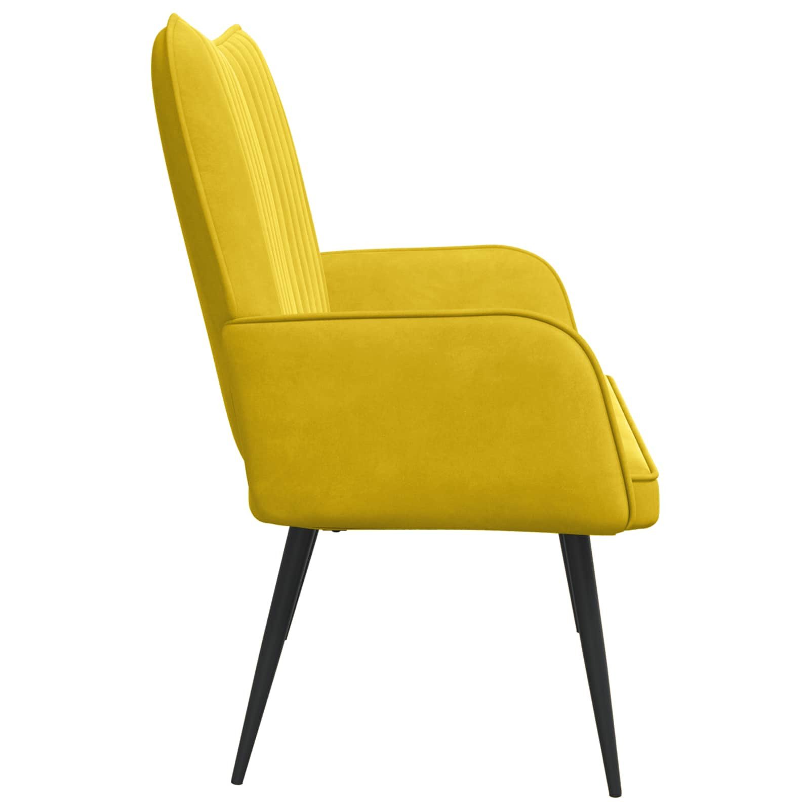 vidaXL Sofa Zweisitzer Sofa Gelb 115 x 61 x 87 cm Samt, 1 Teile, Couch