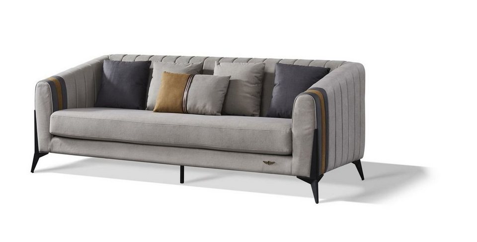 Jvmoebel Sofa Graue Sofagarnitur 311 Sitzer Set Design Sofas Polster