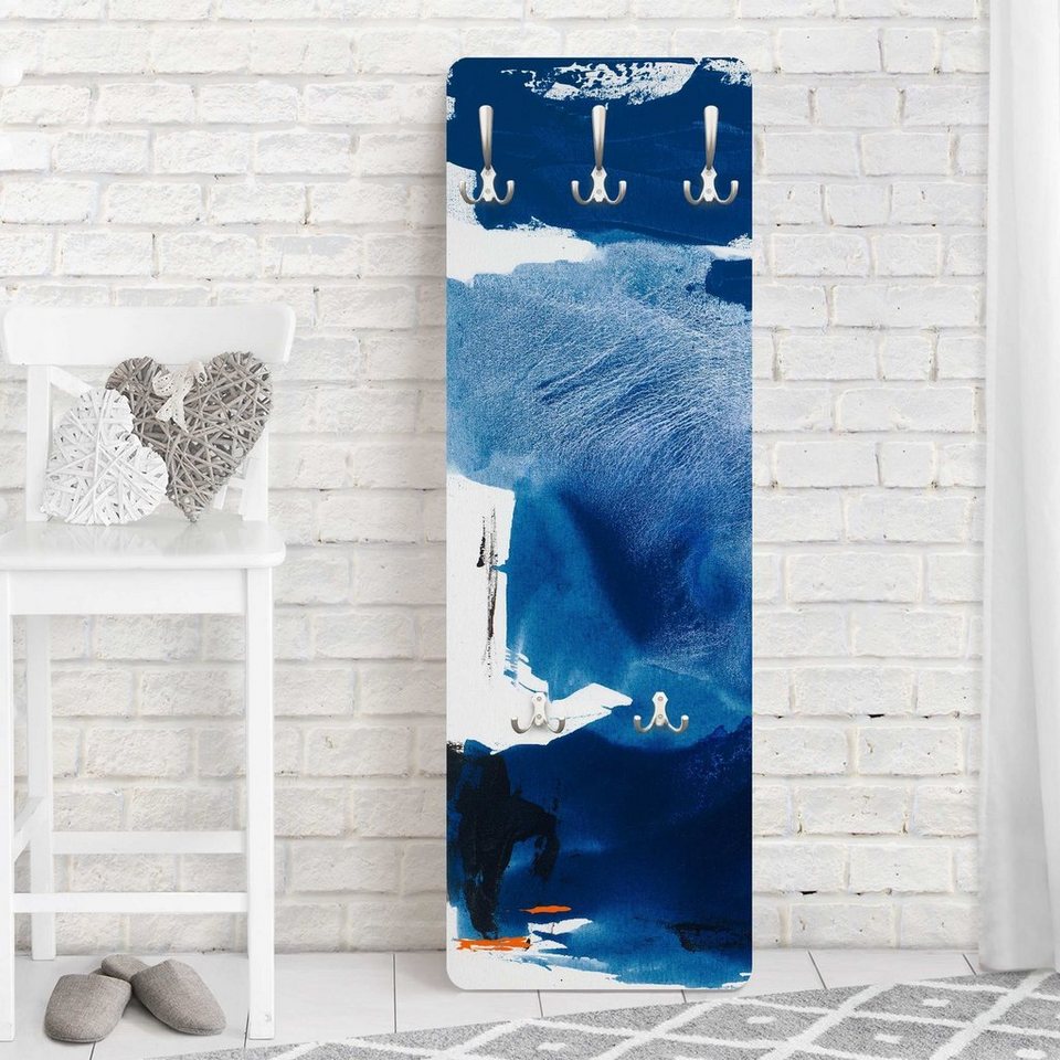 Bilderdepot24 Garderobenpaneel Blau Abstrakt Kunst Tag Am Meer I Design
