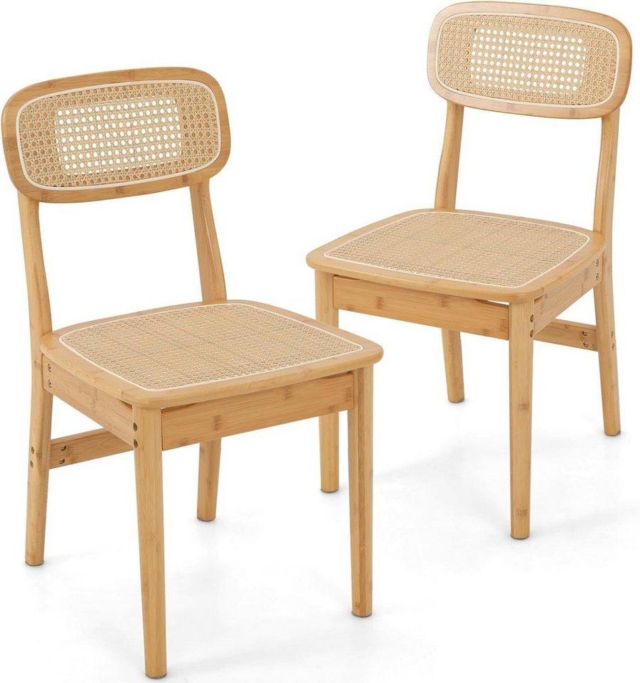 Komfotteu Küchenstuhl Esszimmerstühle 2er Set Aus Bambus And Rattan