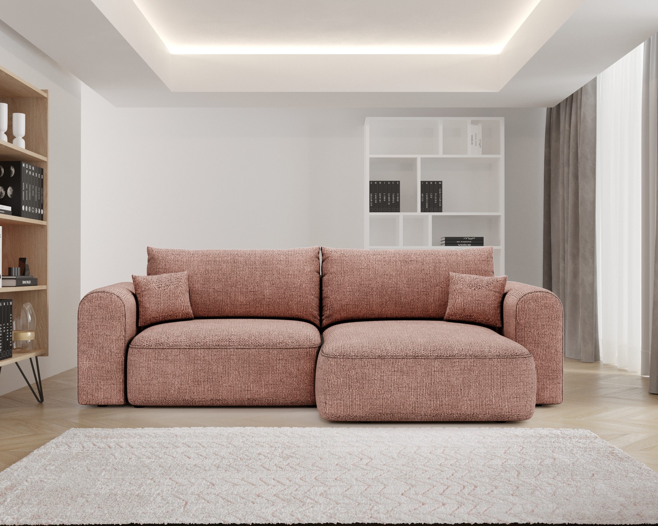 Kaiser Möbel Ottomane Ecksofa Mit Schlaffunktion Und Bettkasten Novo