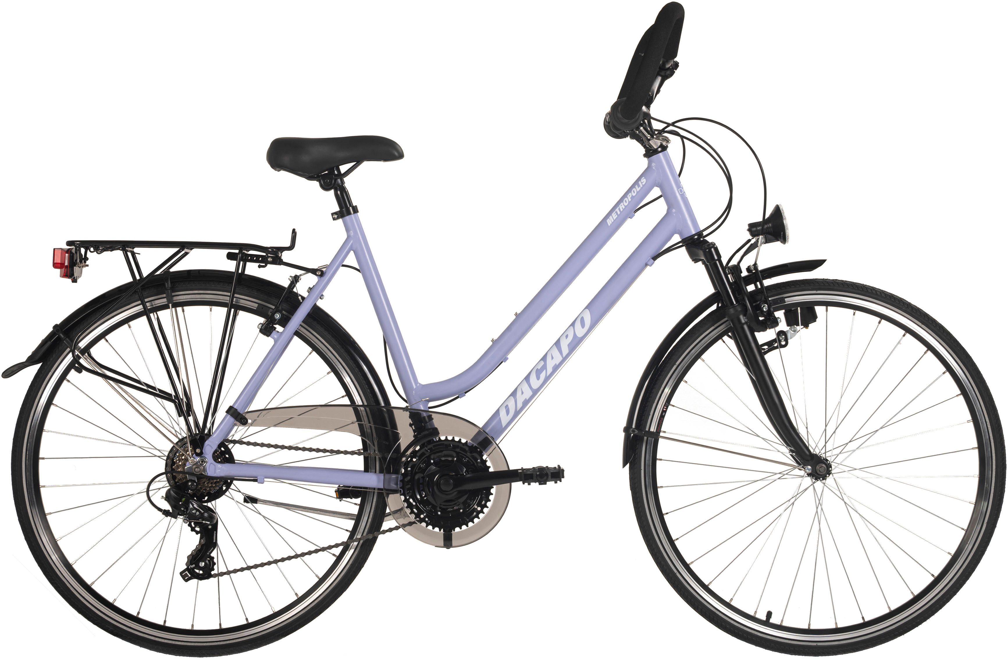Dacapo Trekkingrad Metropolis Trekkingrad Damen Alu-Rahmen 28''taubenblau RH 53 cm, 21 Gang ...
