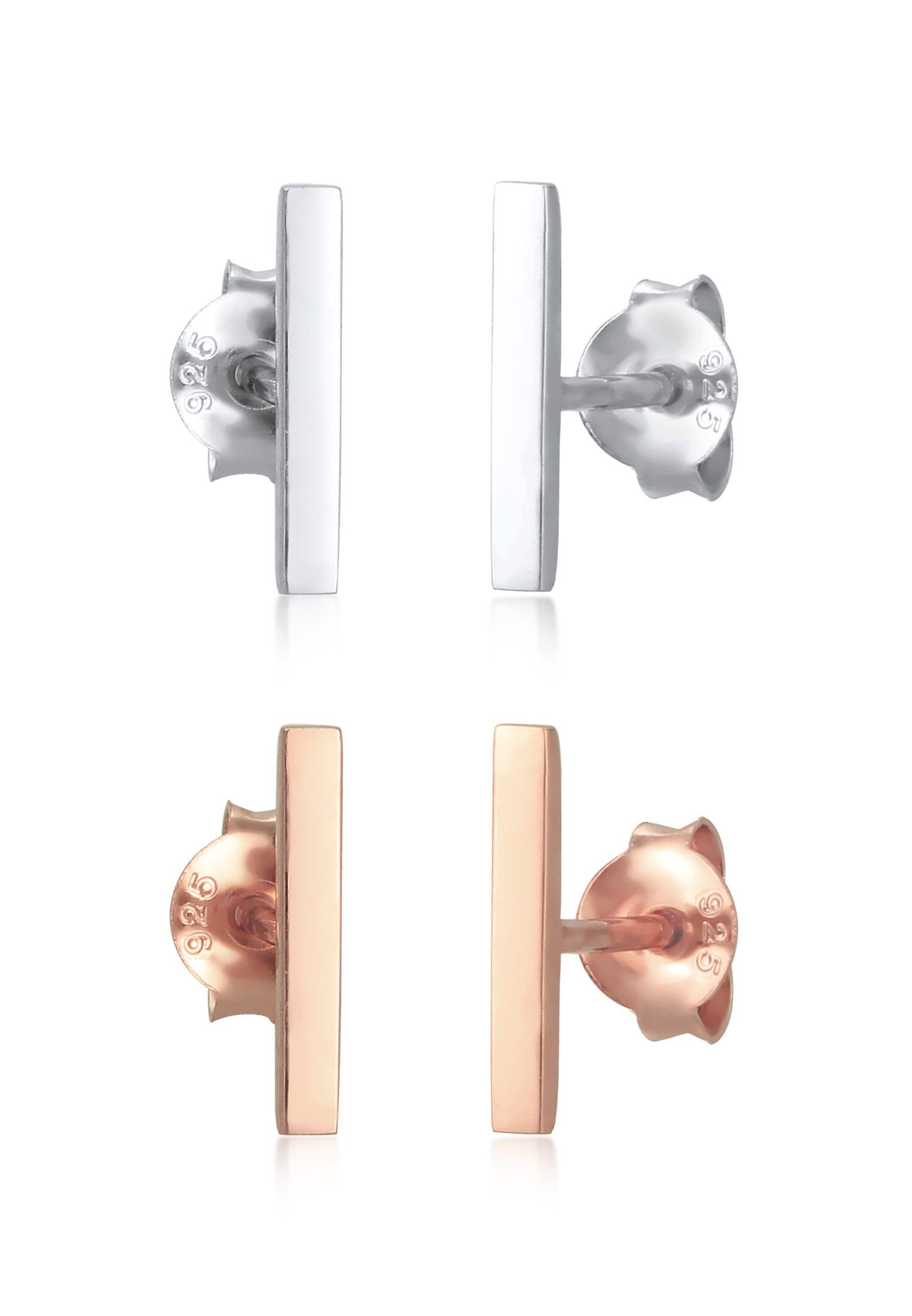 Elli Ohrring Set Stecker 2er Set Basic Geo Minimal Look 925 Silber In