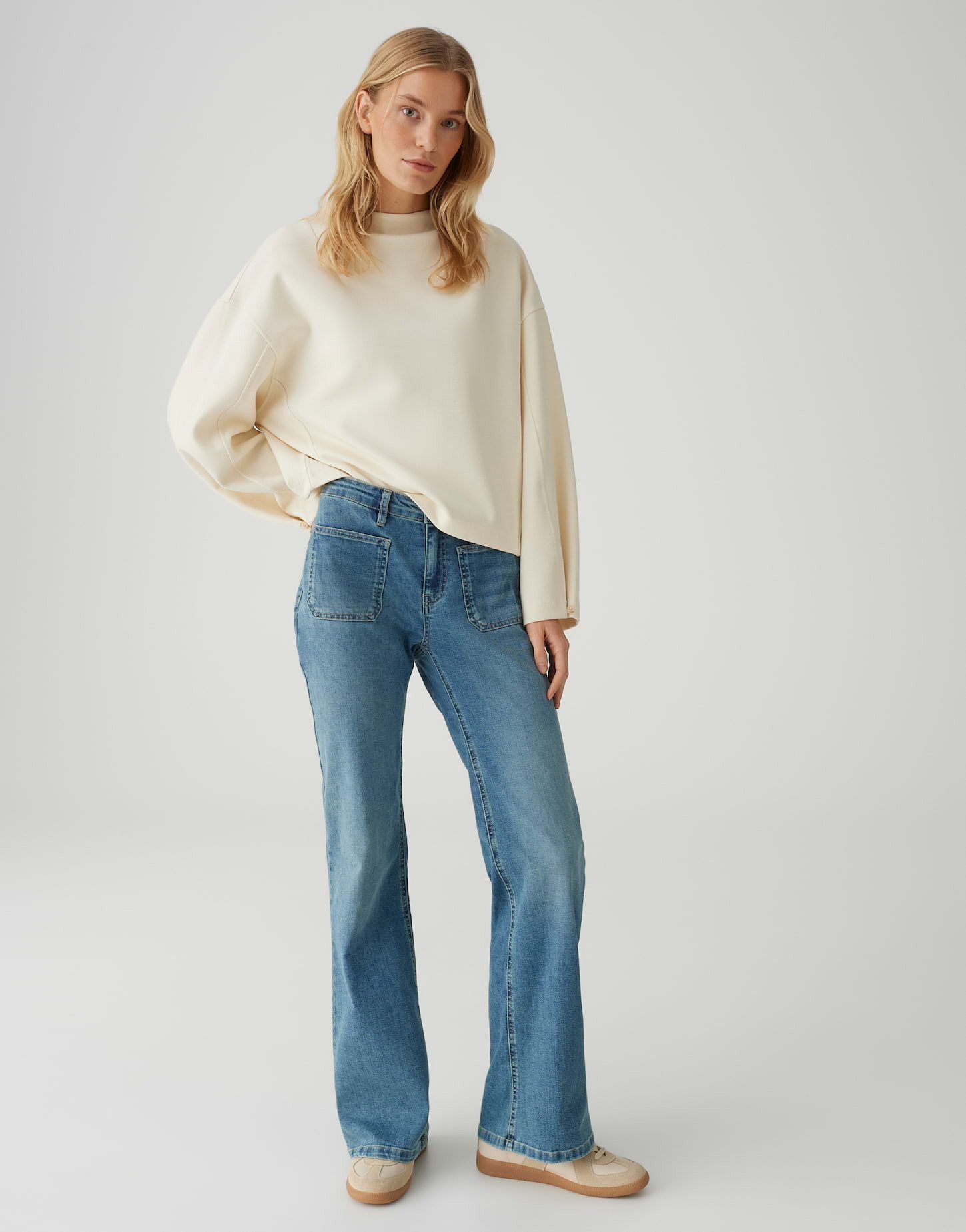 OPUS Bootcut-Jeans ELMA Flared Jeans mit Vintage Appeal Low Rise Leicht ...