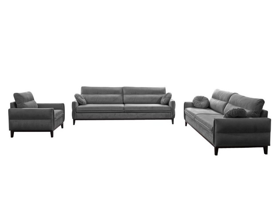 Moeblo Polstergarnitur Estela 321 Stoff Samt Velour Glamour