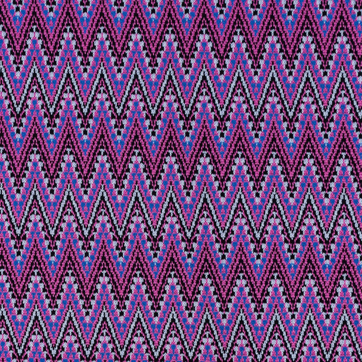 SchÖner Leben Stoff Strickstoff Jacquard Chevron Zickzack Fein Violett