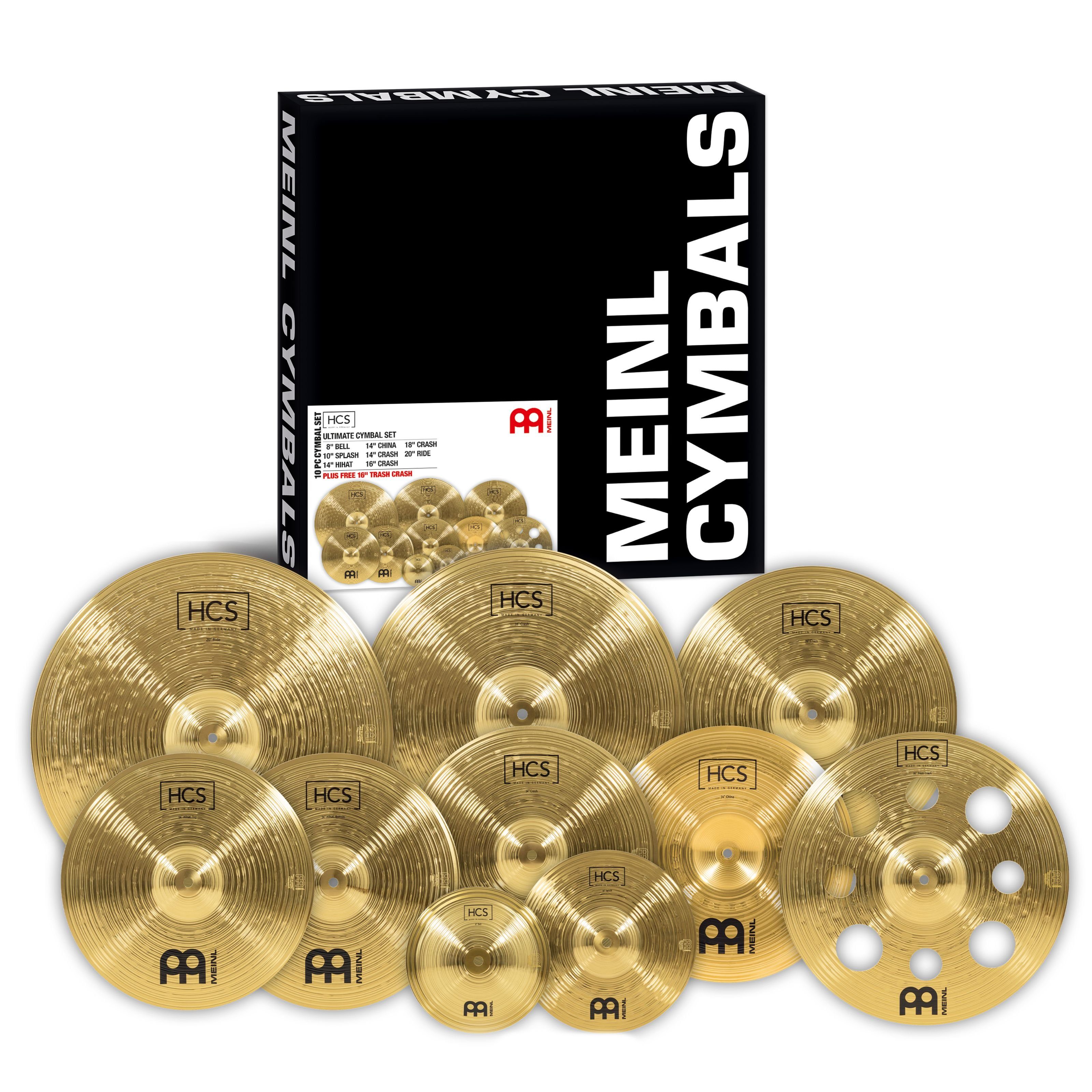 Meinl Percussion Schlagzeug, HCS Ultimate Cymbal Set HCS-SCS1