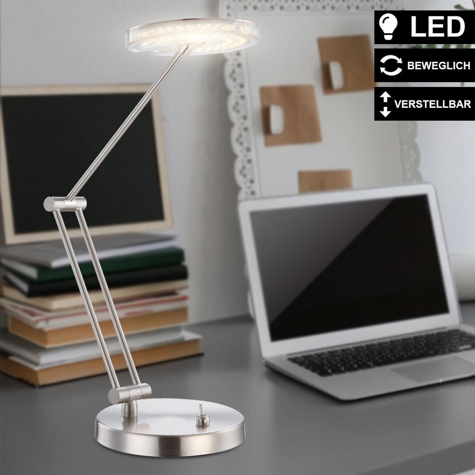 Globo Schreibtischlampe Led Schreib Tisch Lampe Silber Ess Zimmer