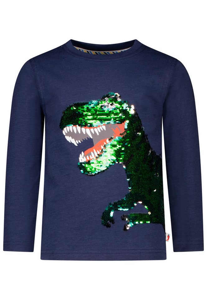 Salt And Pepper Langarmshirt Classics Mit T Rex Aus Wendepailletten