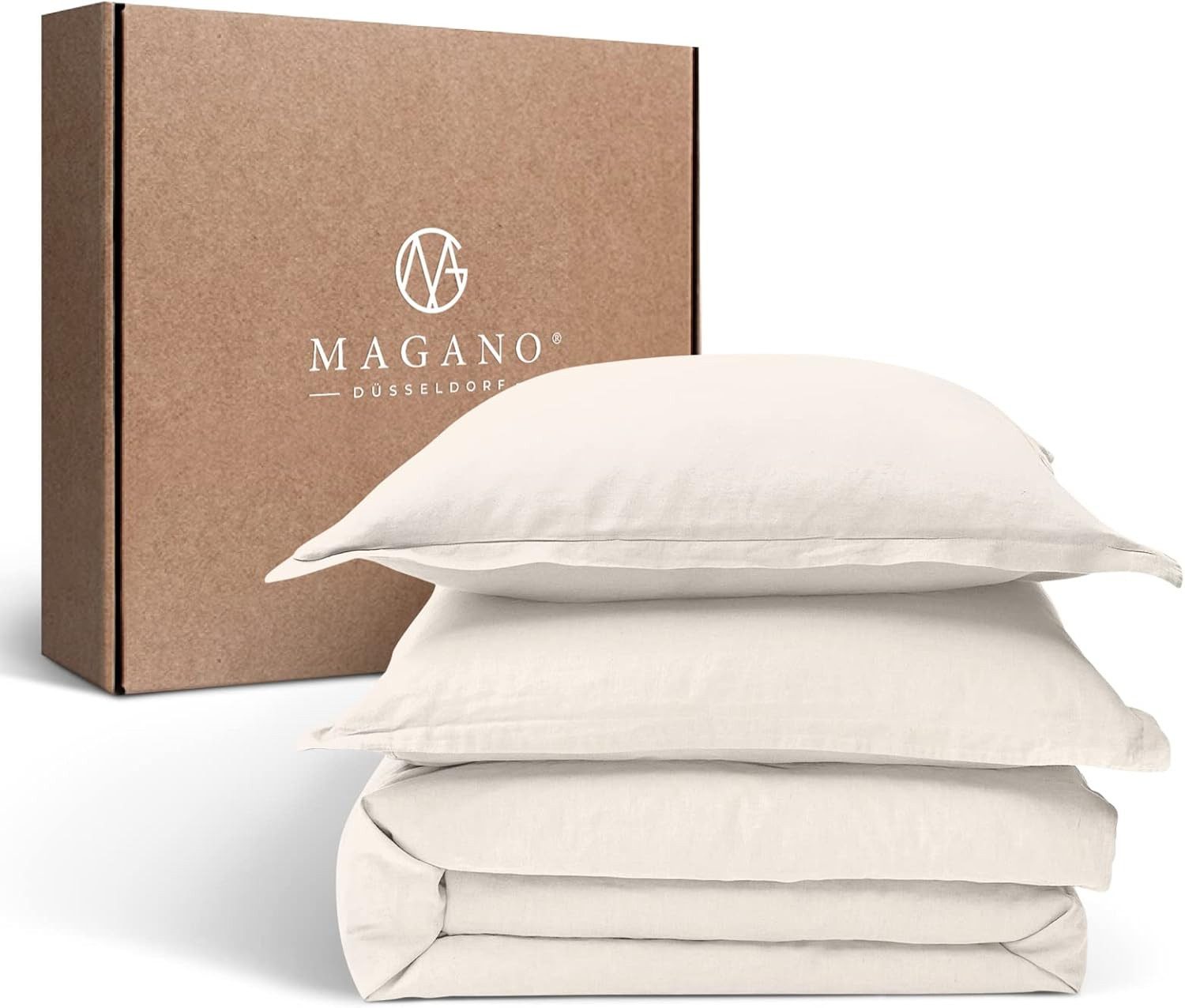 MAGANO Bettwäsche Set, Premiumqualität, Hypoallergen, Knitterarm ...