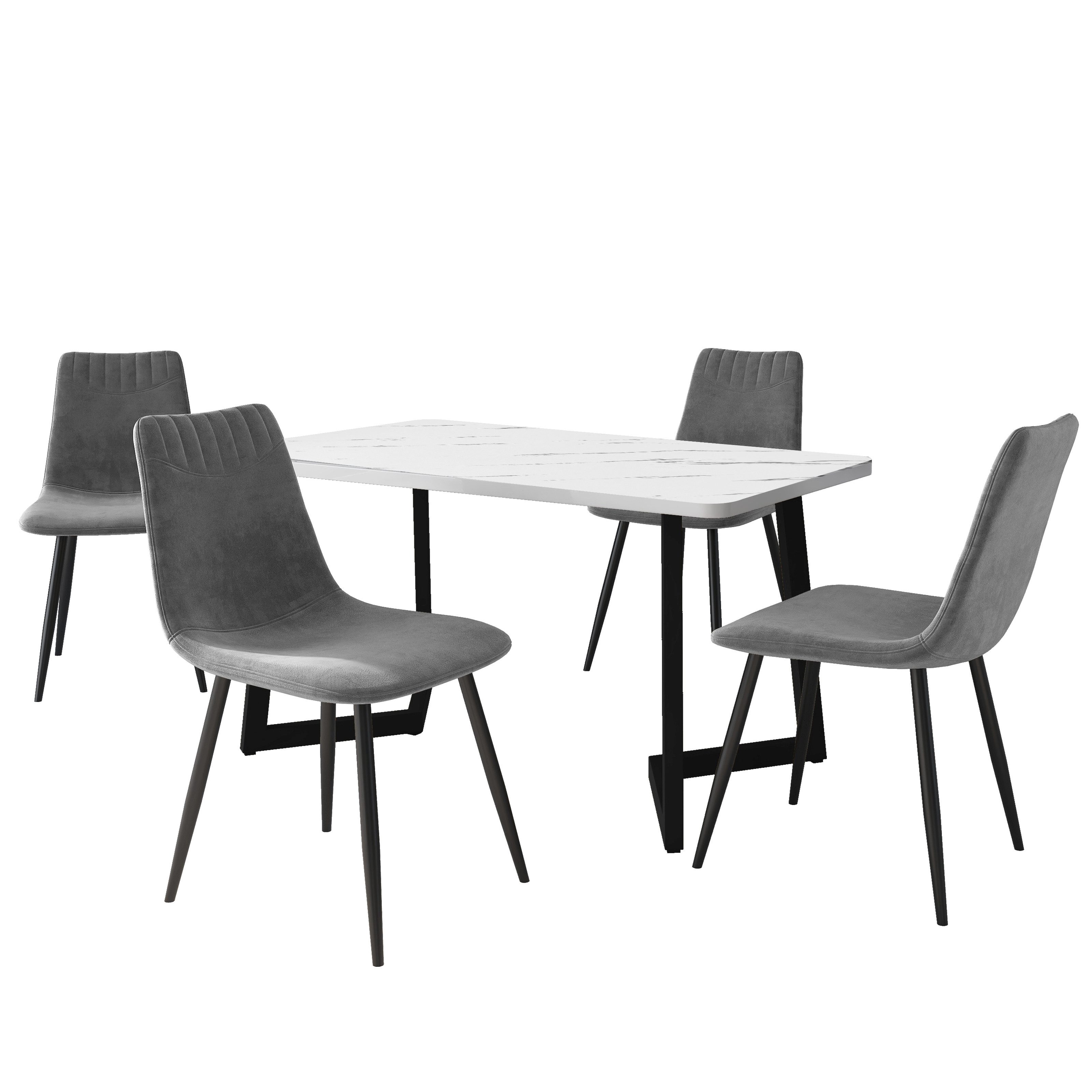 Ideasy Essgruppe Moderner Küche Esstisch Set5tlg Esstisch Und 4