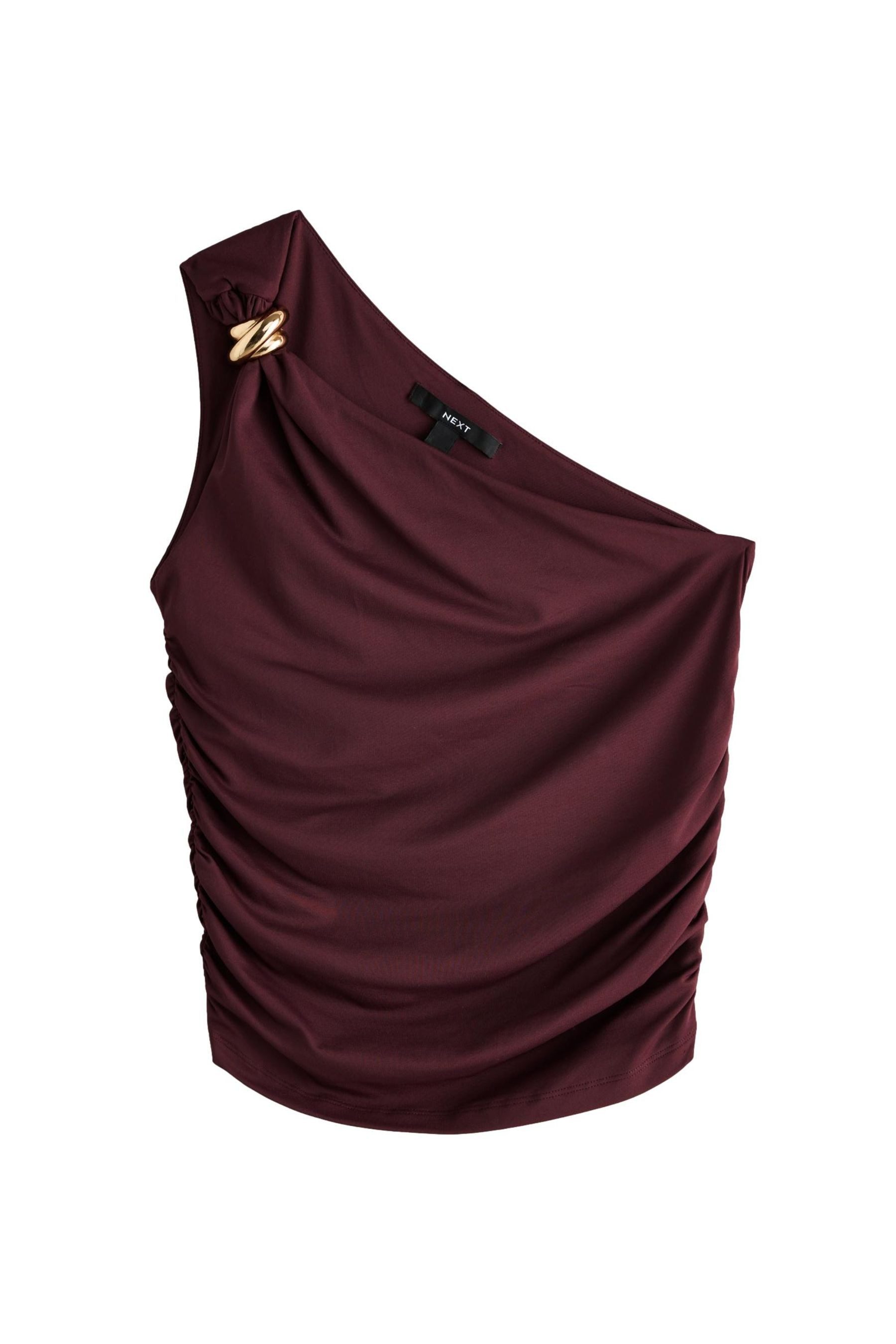 Next One-Shoulder-Top Weiches One-Shoulder-Oberteil mit Hardware (1-tlg)
