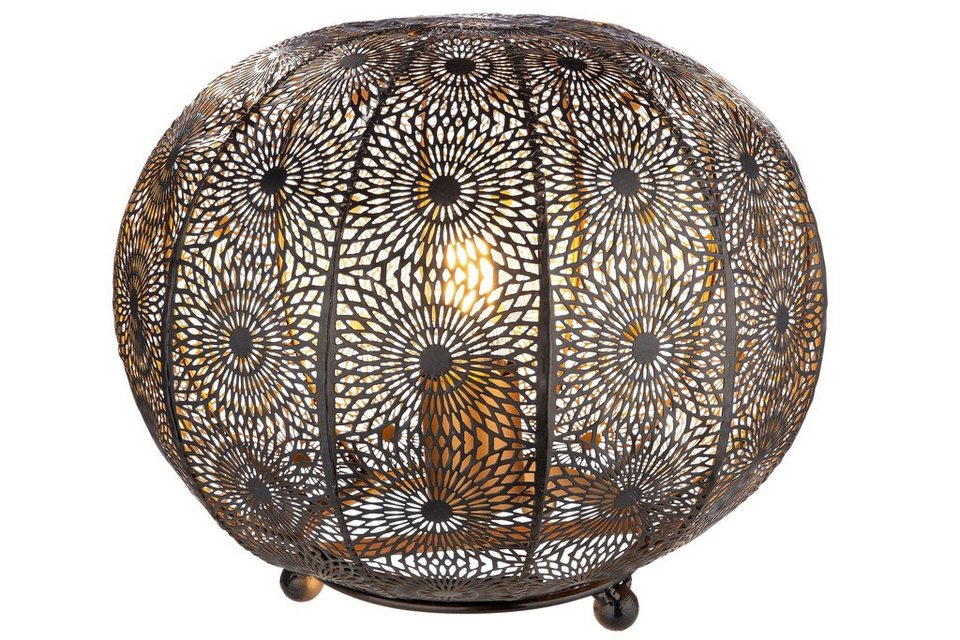 Gilde Tischleuchte Gilde Lampe Menara Schwarz H 245cm X D 30cm