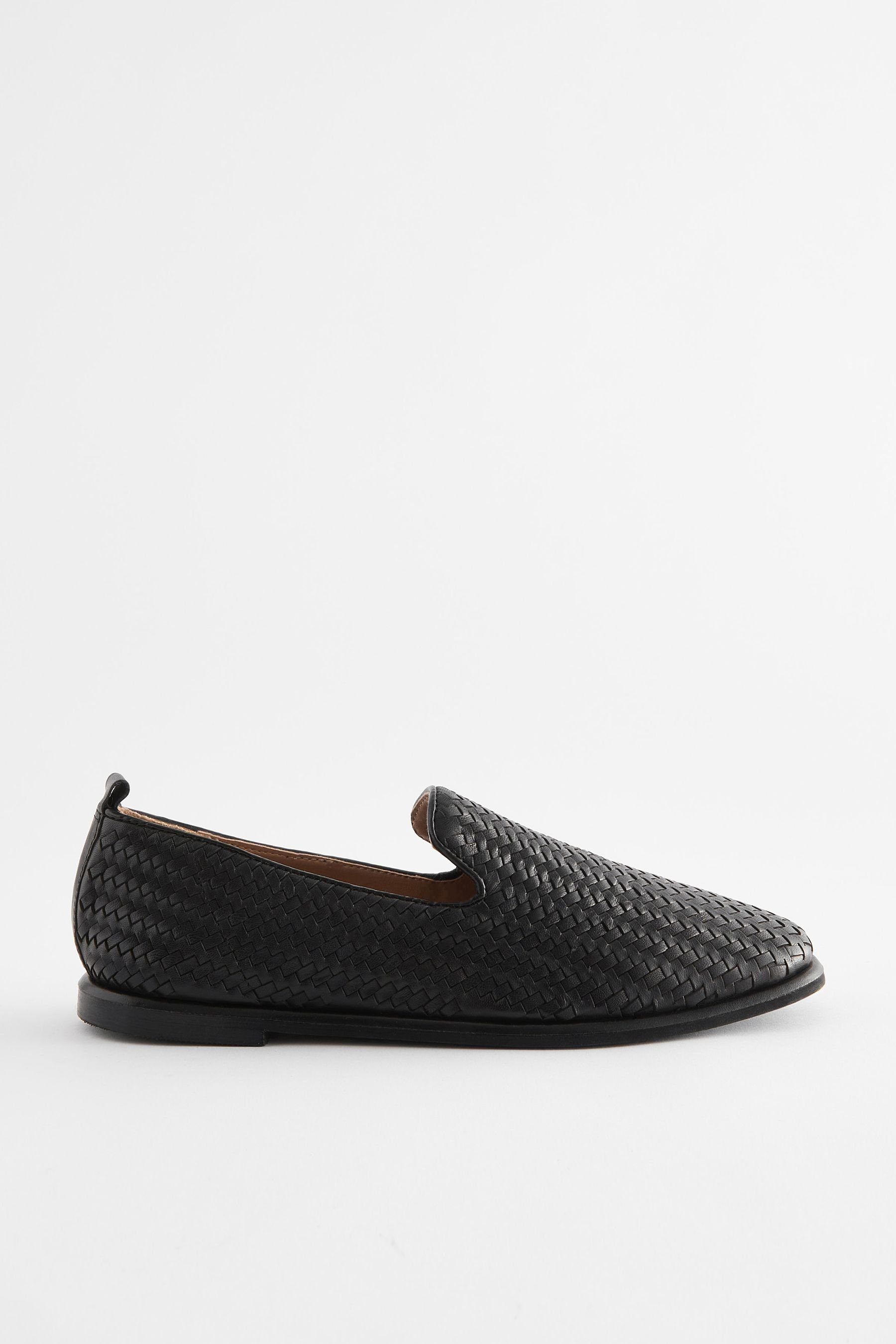 Next Forever Comfort® Leder Schlupfschuhe In Weboptik Slipper 1 Tlg