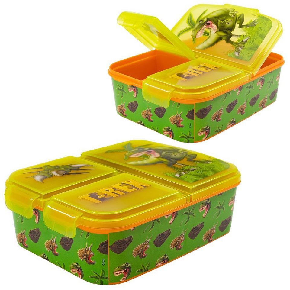 Stor Lunchbox Brotdose 3 Getrennte Fächer T Rex Dinosaurier Lunch