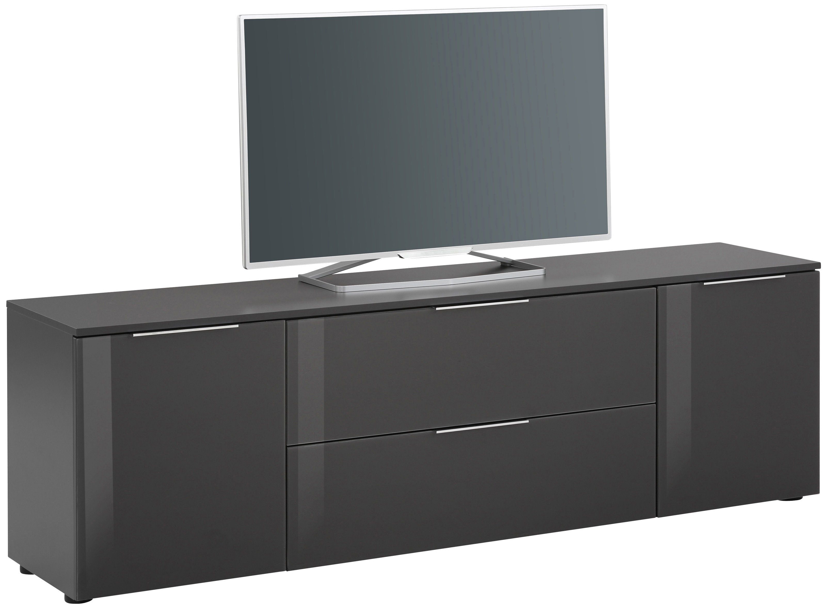 Möbelando Lowboard 78206558 In Anthrazit Glas Anthrazit Mit Einer