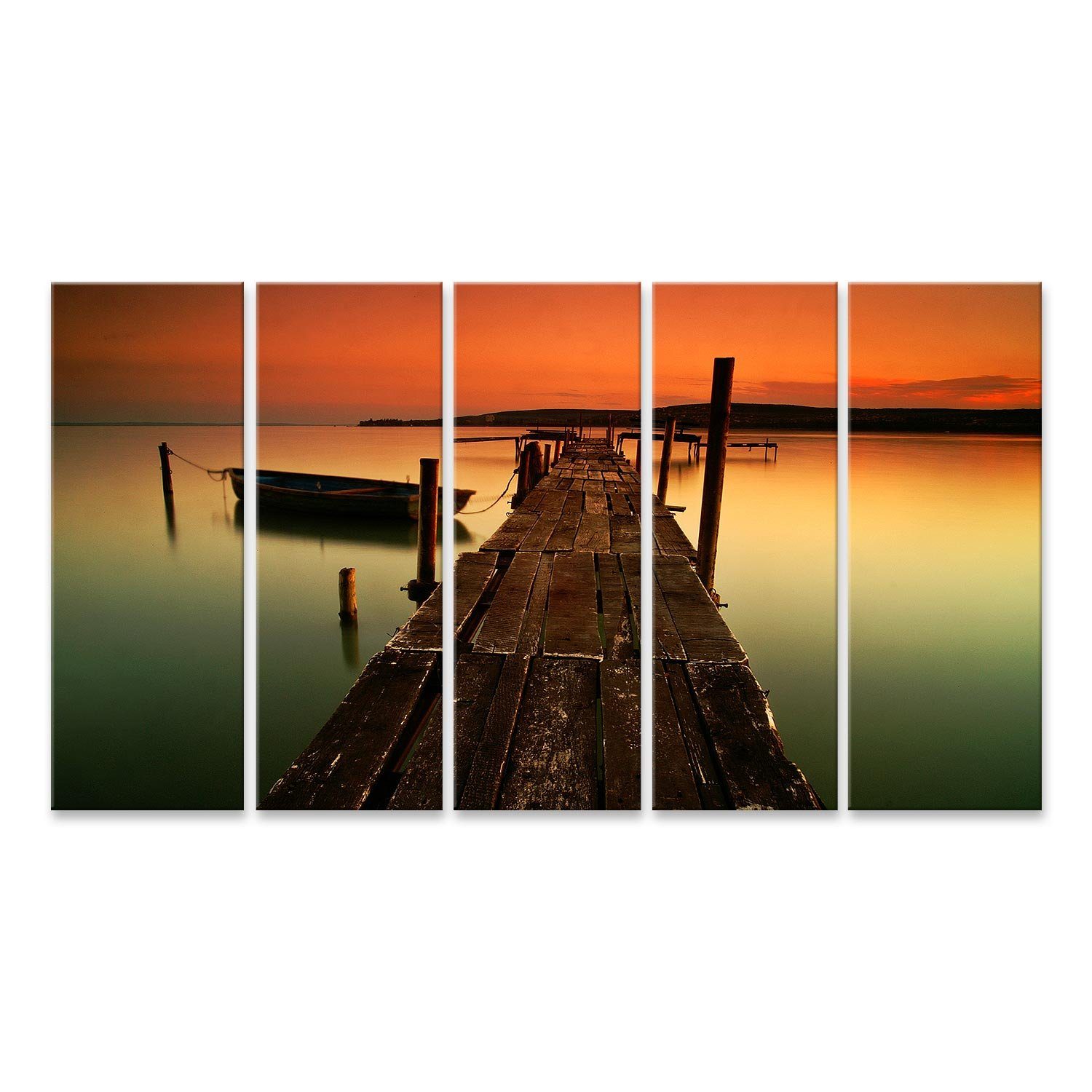 islandburner Leinwandbild »Bild auf Leinwand Balaton See Wandbild Poster Kunstdruck Bilder«