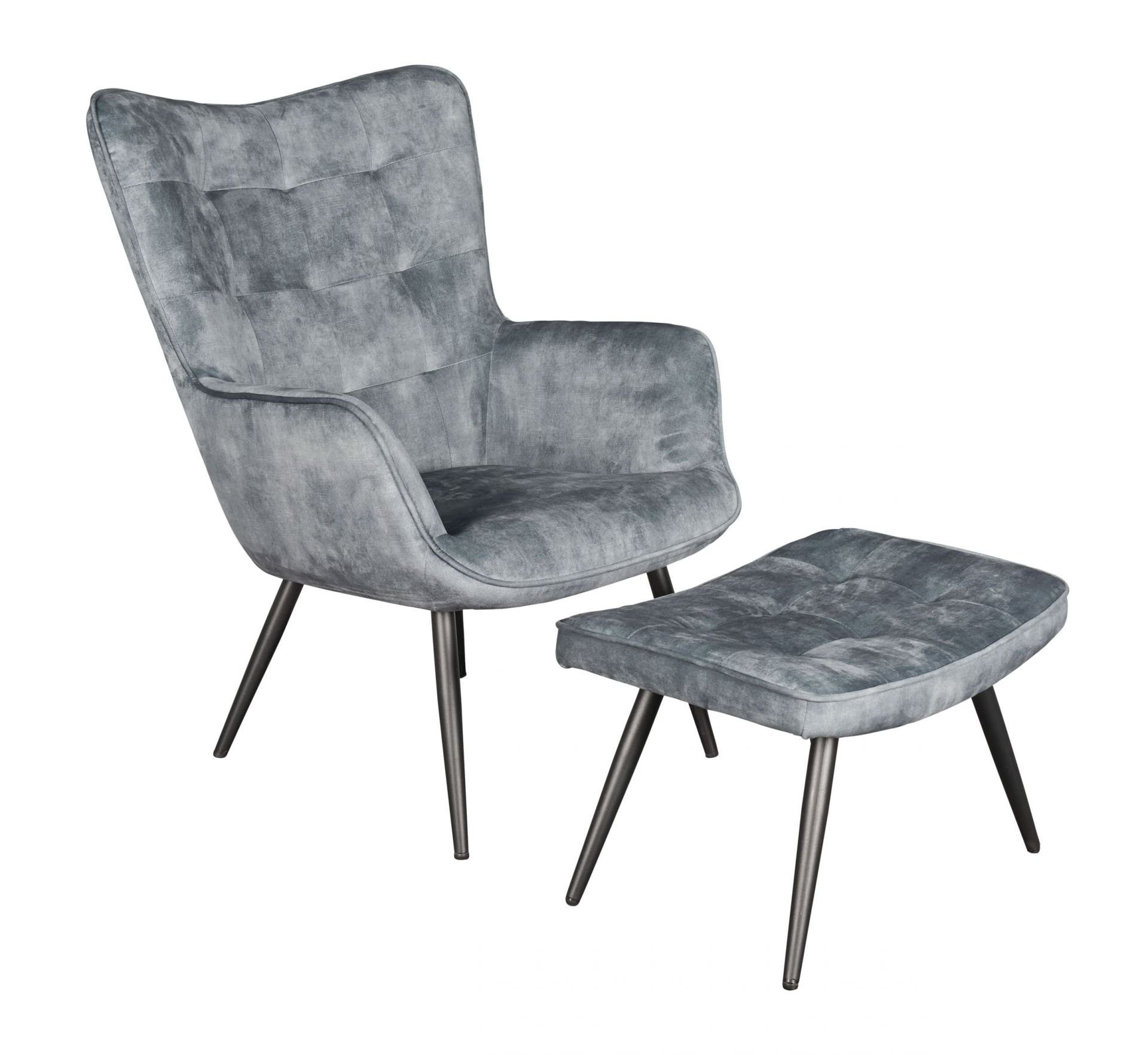 dasmöbelwerk Stuhl Colorado Retro Polstersessel Sessel mit Hocker ...