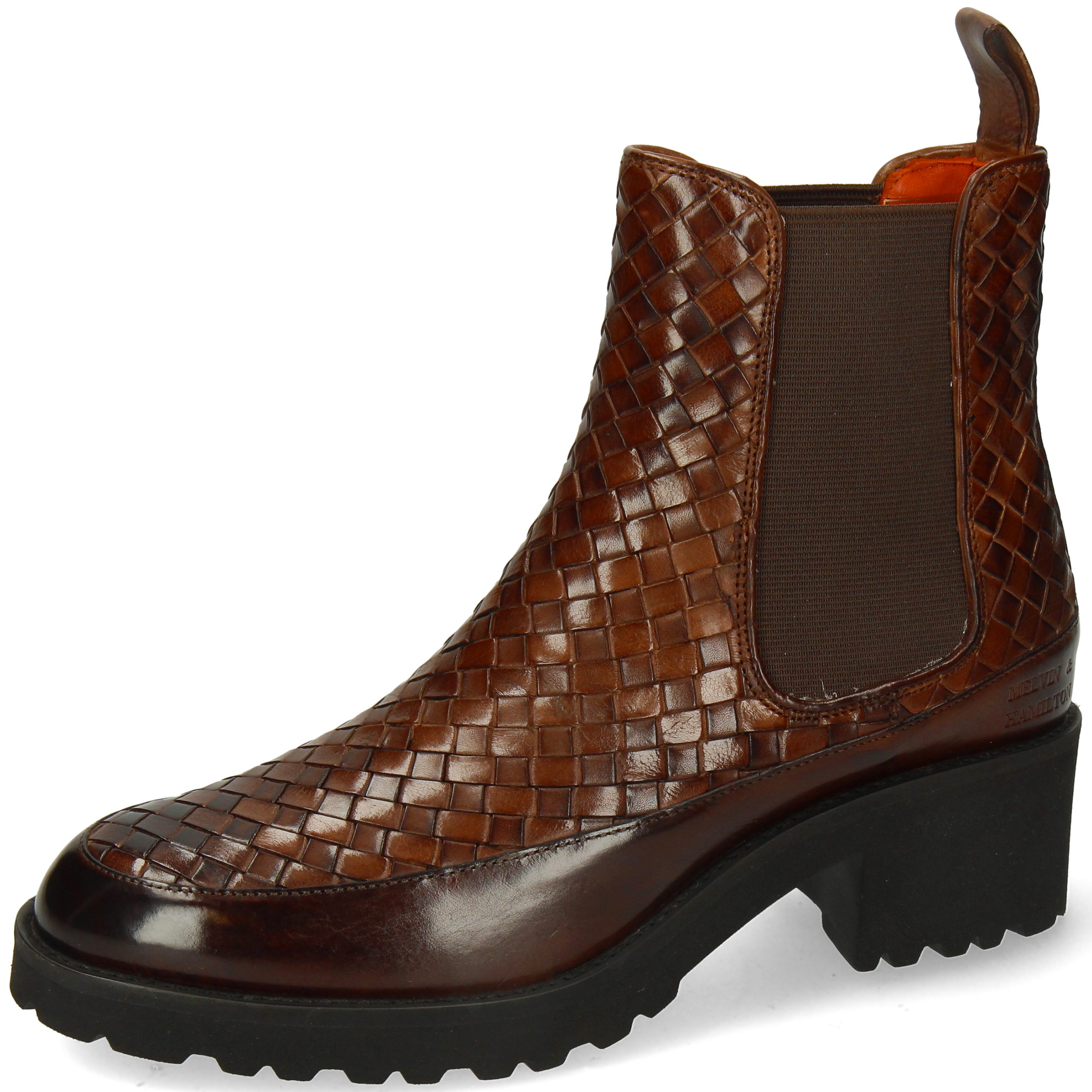 Melvin & Hamilton Abigail 1 Stiefelette, Material:Gewebtes Kalbsleder ...