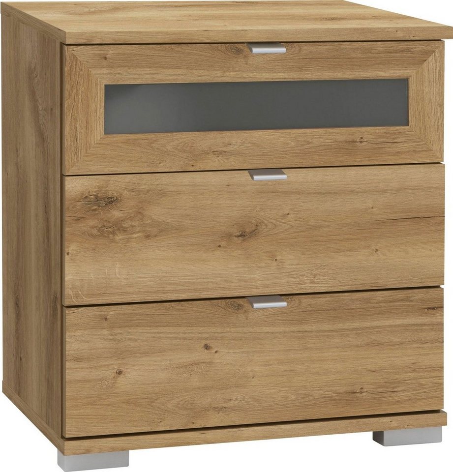 Wimex Nachtkonsole Box Mit 3 Schubladen Mit Glaseinsatz 1 St