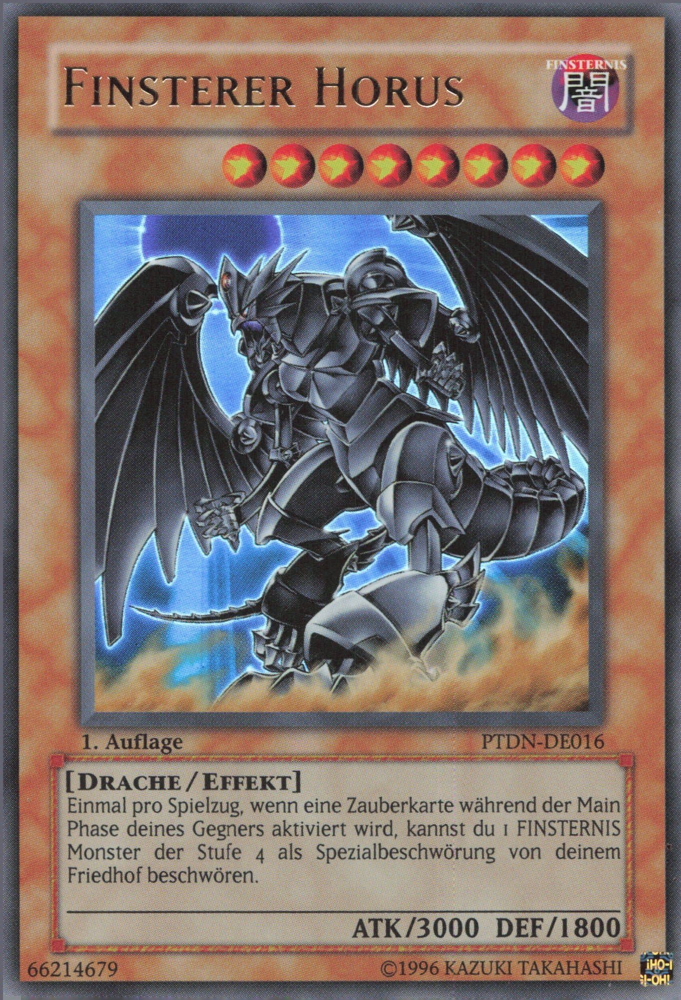 Recollectibles Sammelkarte Yugioh Karte Finsterer Horus V1 Yu Gi Oh