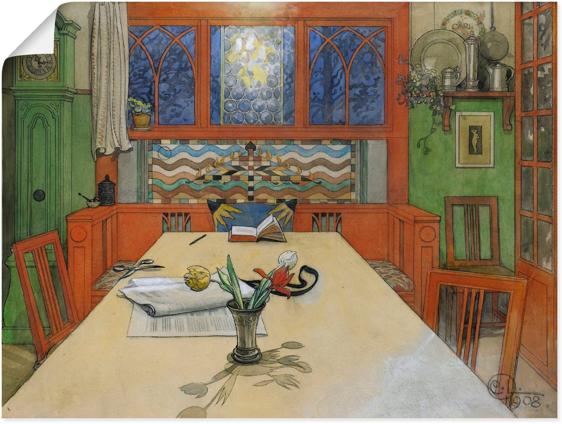 Artland Wandbild Der Tag ist vorüber, gute Nacht! 1908, Innenarchitektur (1 St), als ...