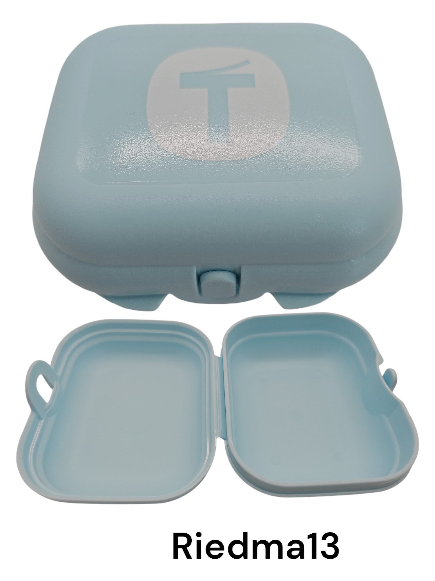 TUPPERWARE Vorratsdose Tupperware Mini Twin Dose in hellblau, Bonboniere
