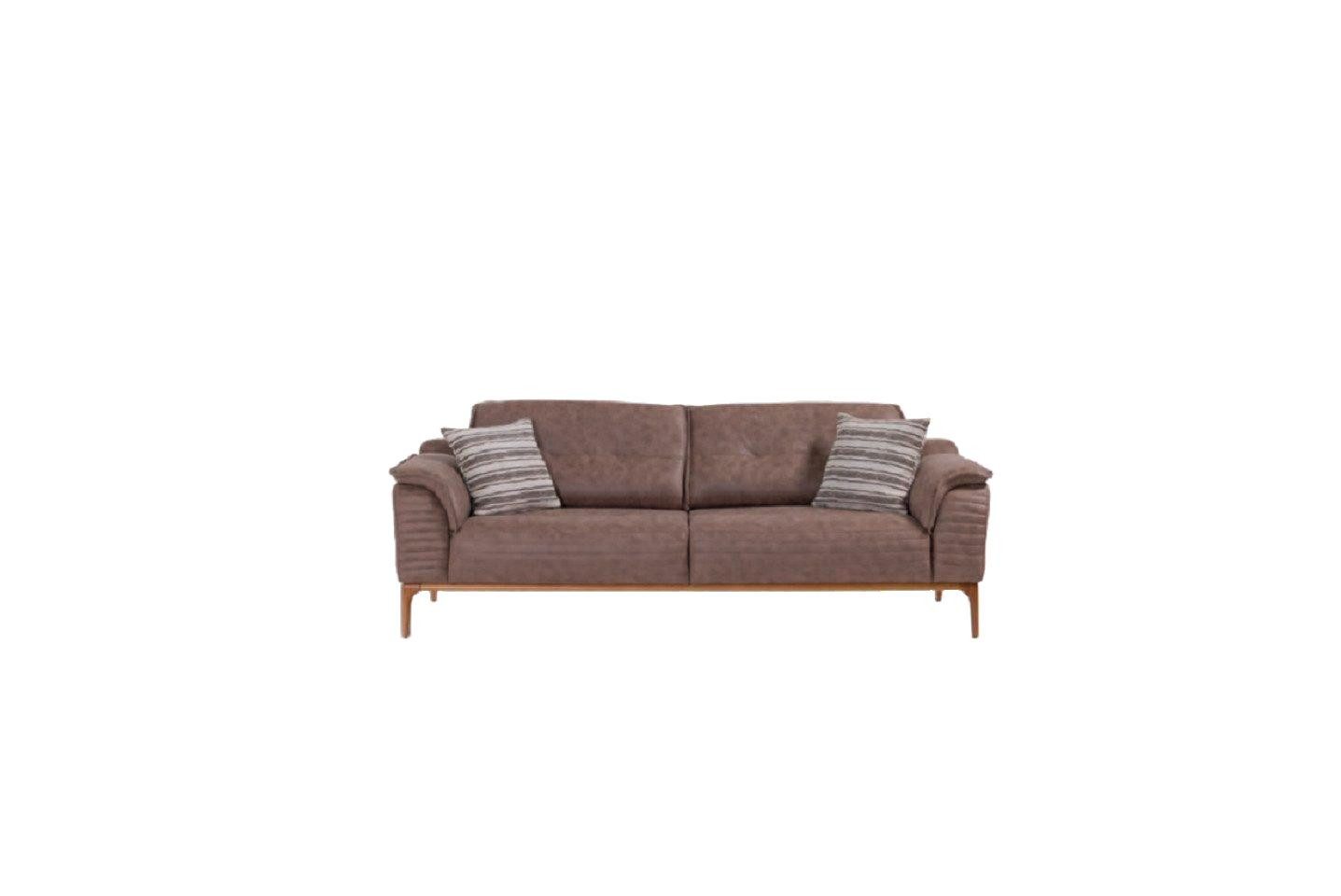 Jvmoebel 3 Sitzer Brauner 3 Sitzer Wohnzimmer Polster Möbel Designer