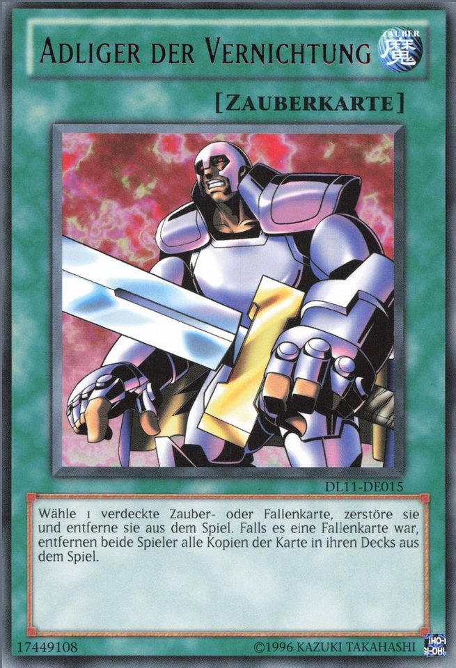 Recollectibles Sammelkarte Yugioh Karte Adliger Der Vernichtung V 4