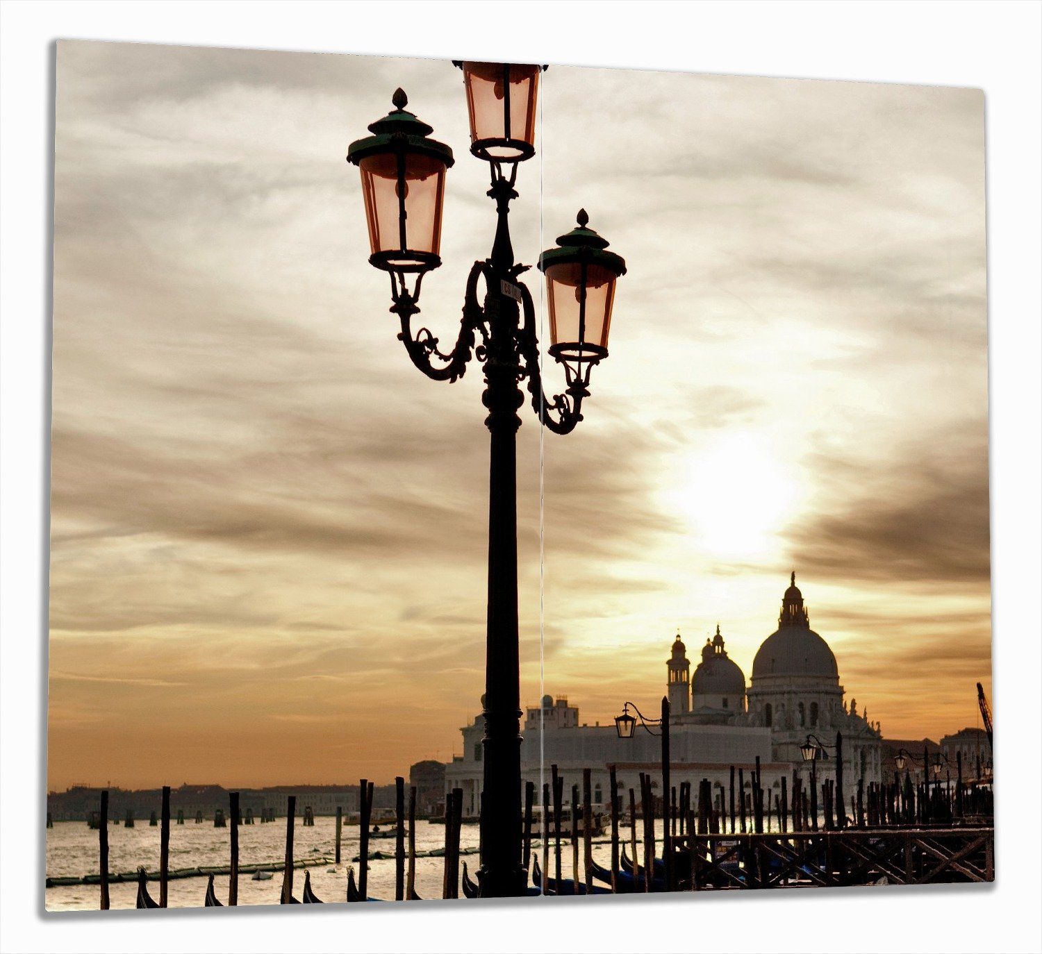 Wallario Herd Abdeckplatte Venedig Lagune Bei Sonnenuntergang Esg
