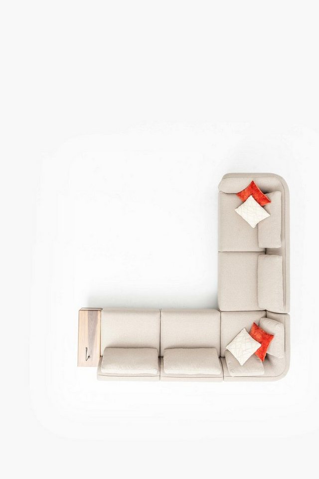 Jvmoebel Ecksofa Beige Ecksofa L Form Wohnzimmer Design Möbel