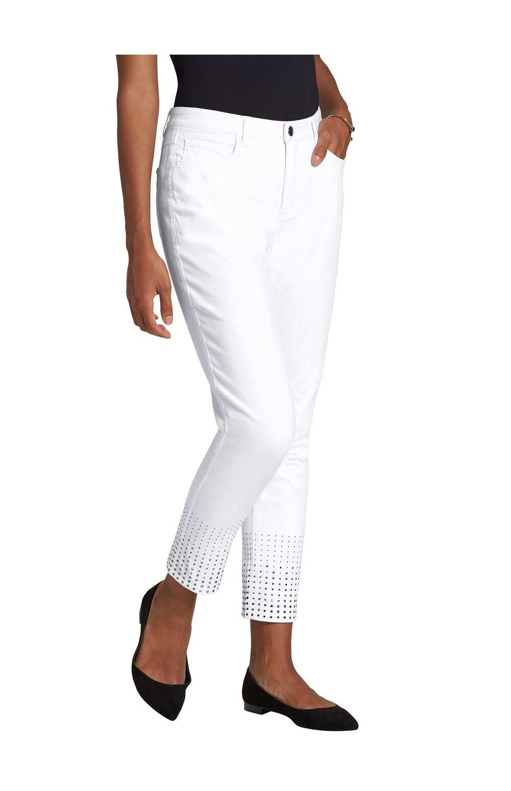 Creation L Stretch Jeans Création L Damen Stretchjeans Mit Ziernieten