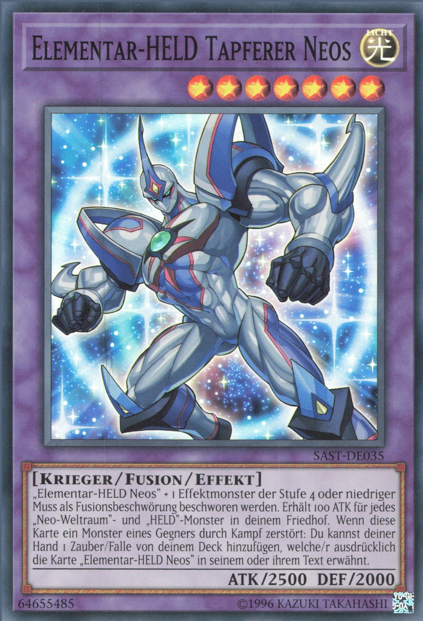 Recollectibles Sammelkarte Yugioh Karte Elementar Held Tapferer Neos