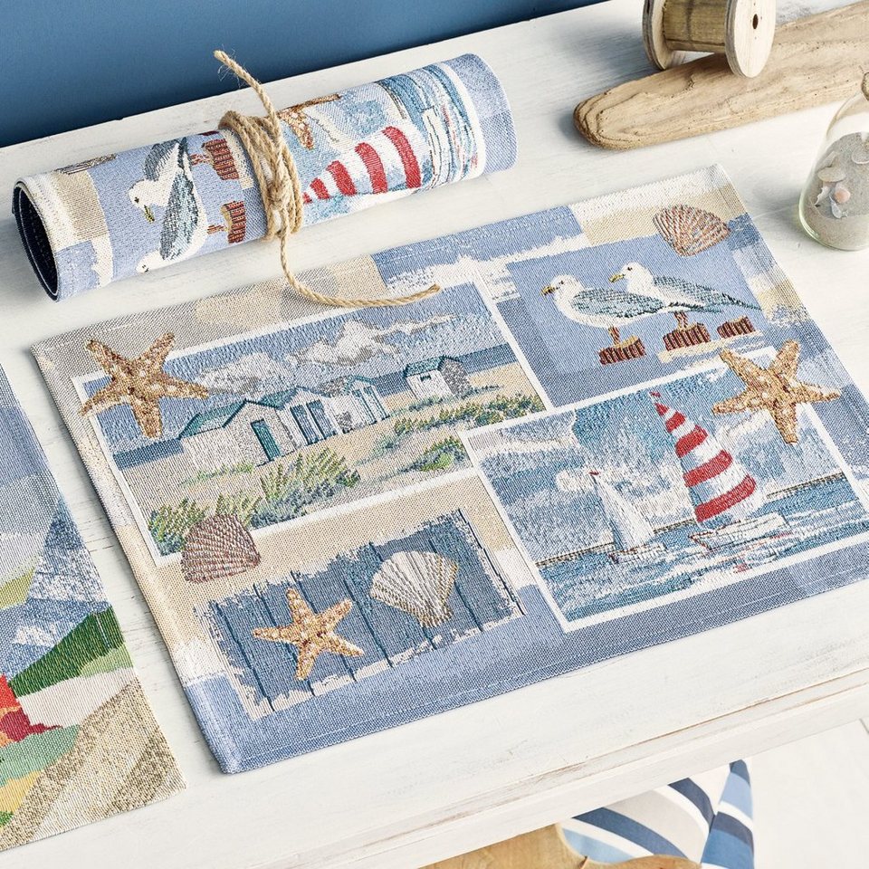 Platzset Sander 2 X Tischset Platzset Beach House 32 X 48 Cm Sander