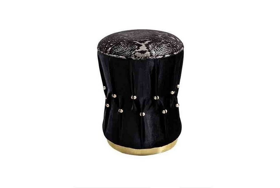 Jvmoebel Hocker Schwarzer Edelstahl Hocker Wohnzimmermöbel Stilvolle