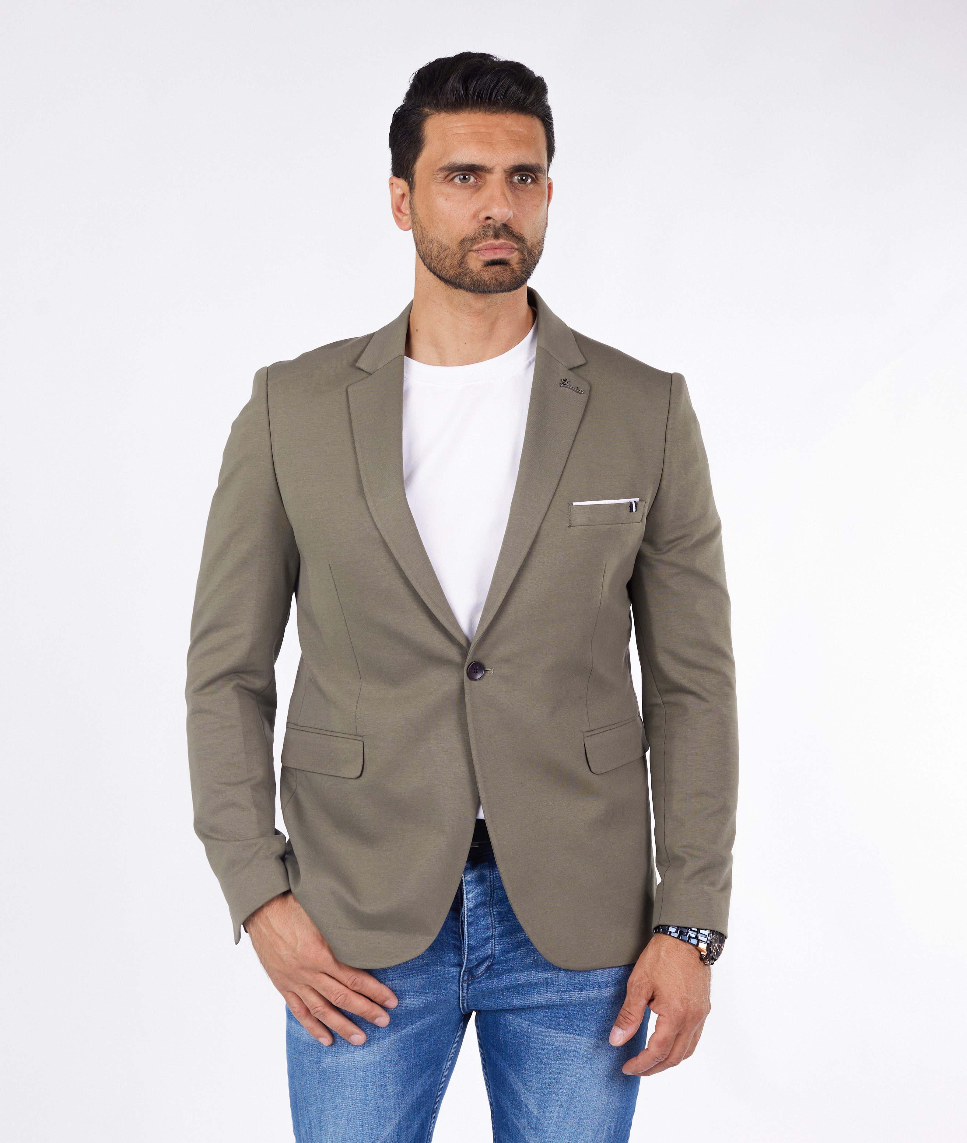 Denim Distriqt Jerseysakko Sportlich Jersey Sakko mit Stretch und ...