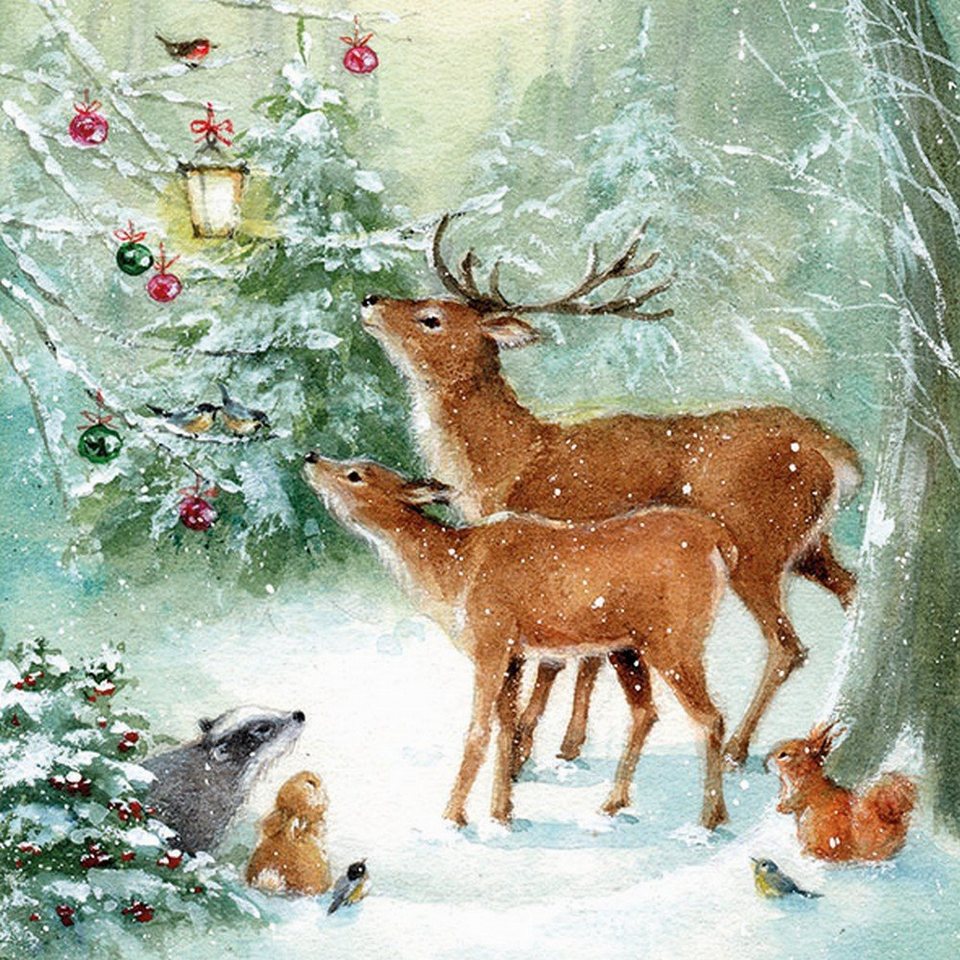 Ambiente Luxury Paper Products Papierserviette 20 Servietten Forest