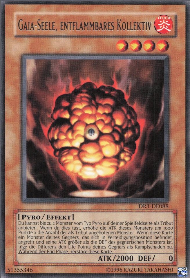 Recollectibles Sammelkarte Yugioh Karte Gaia Seele Entflammbares