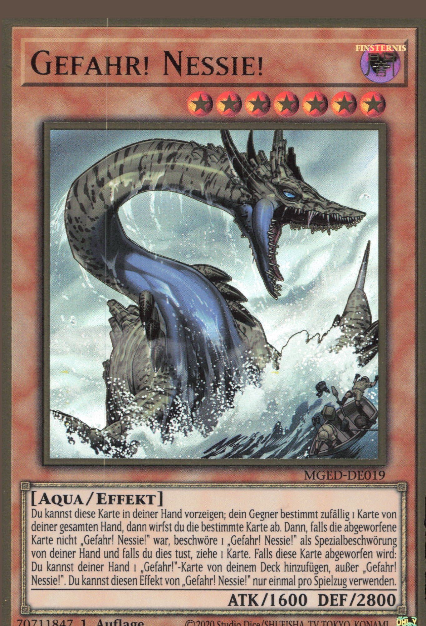 Recollectibles Sammelkarte Yugioh Karte Gefahr Nessie Deutsch Yu Gi