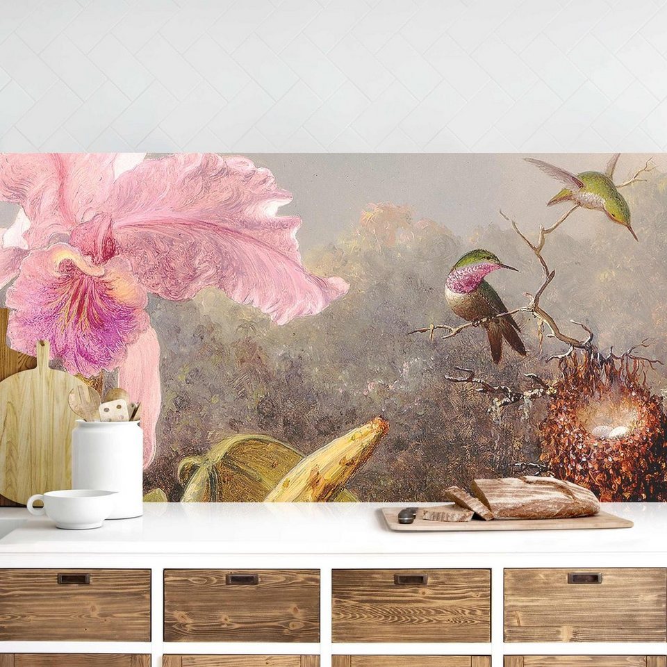 Bilderdepot24 Küchenrückwand Rosa Dekor Kunst Tiere Vintage Martin