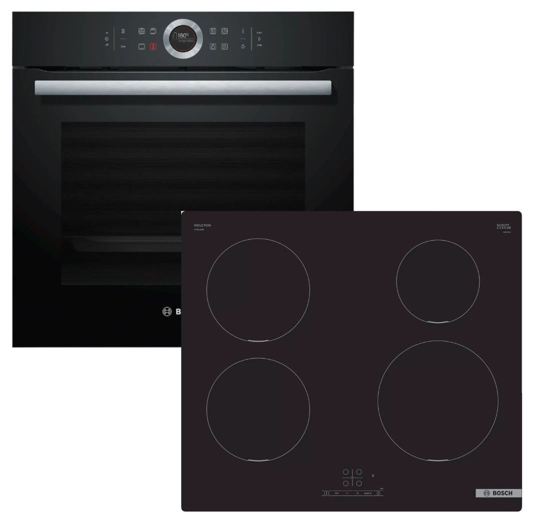 Bosch Backofen Set Ecoclean 4d Heißluft Induktionskochfeld Powerboost