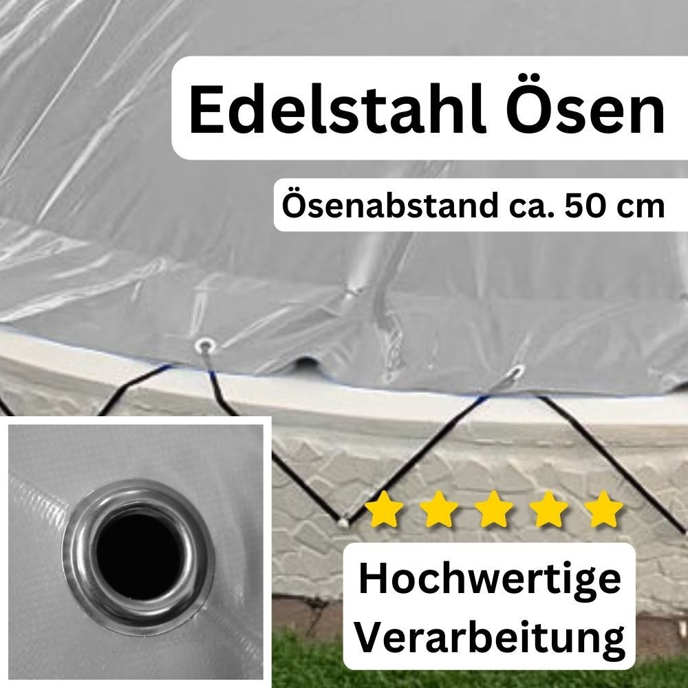 Pool-Abdeckplane Aufblasbare Poolabdeckung Rundpool Ø 320 cm I Rund ...