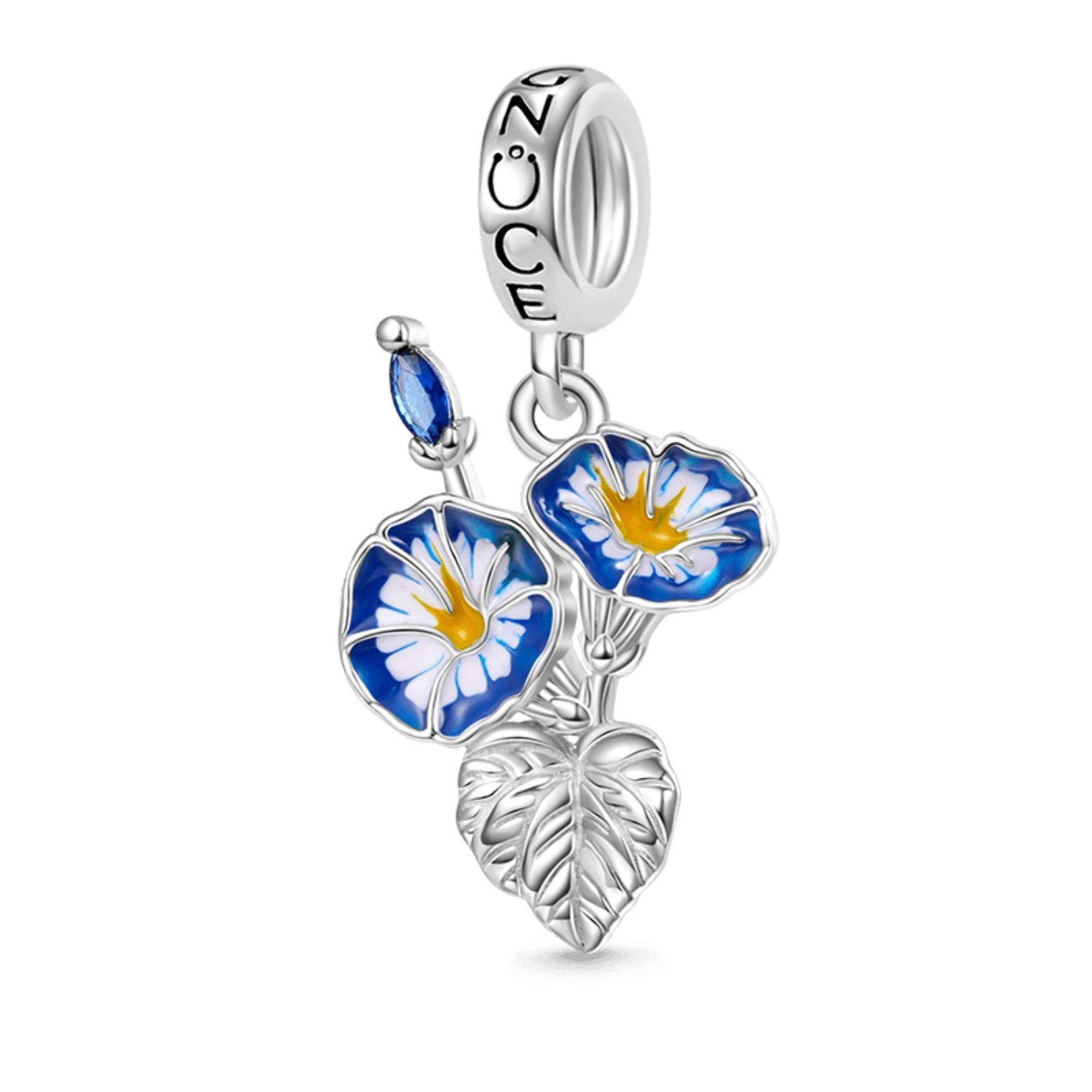 Gnoce Bead Gnoce Charm Anhänger Prunkwinde HJC027 Silber