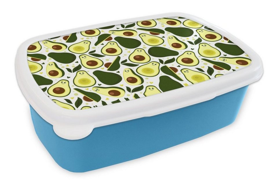 Muchowow Lunchbox Muster Avocado Frucht Kunststoff 2 Tlg