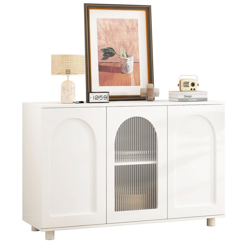 Hauss Sploe Sideboard Vitrine Beistellschrank Kommode Mit Glastür Und