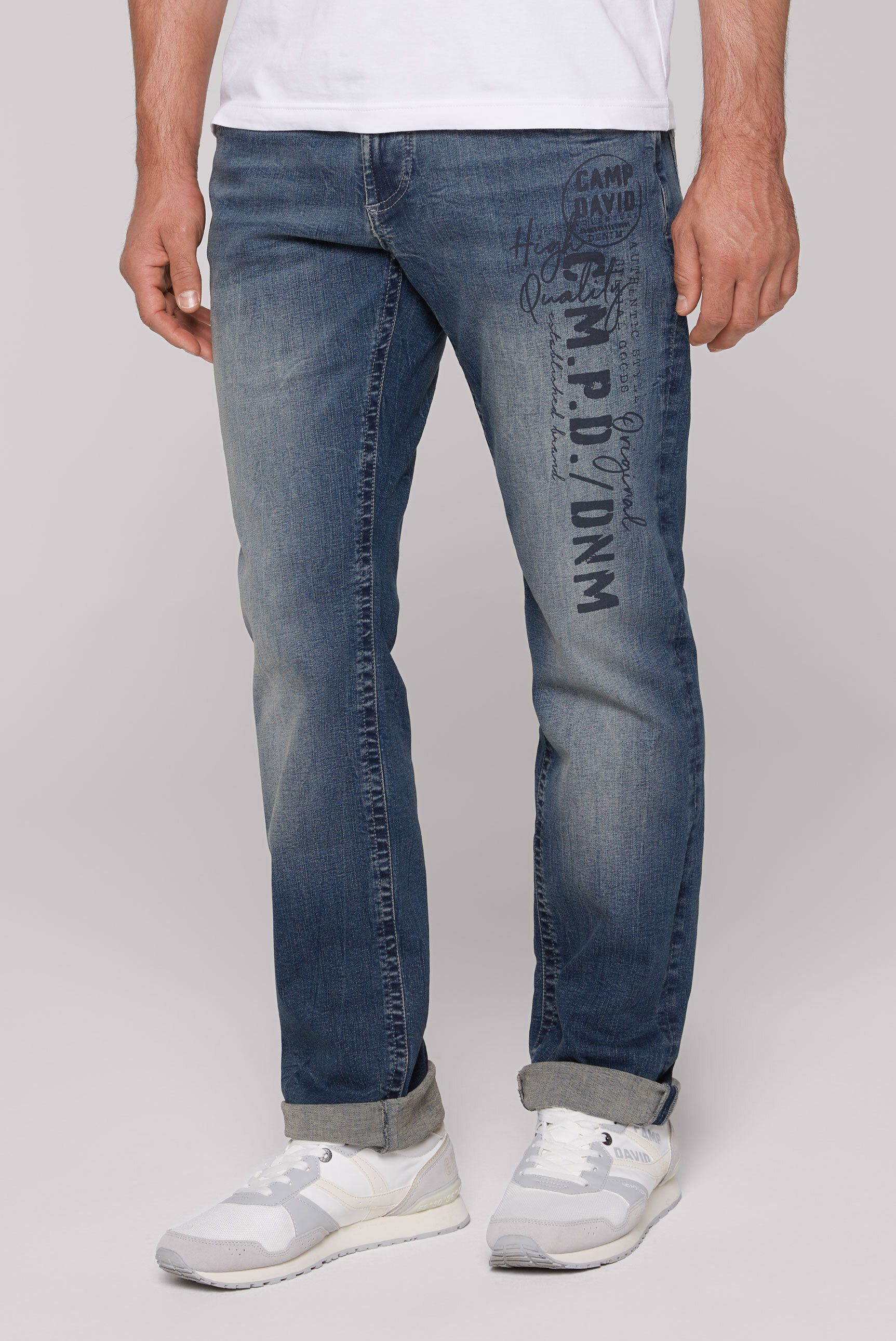 CAMP DAVID Regular-fit-Jeans mit breiten Nähten