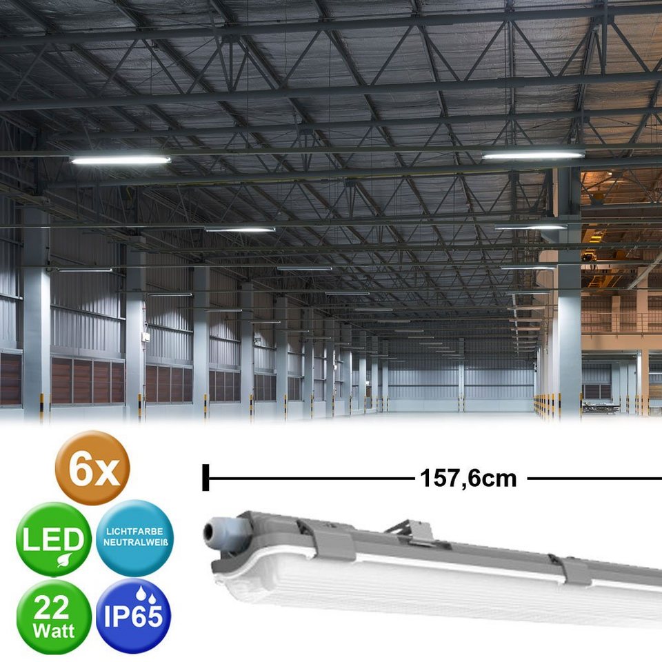 Etc Shop Deckenleuchte Feuchtraumleuchte Led 4000k Led Werkstatt