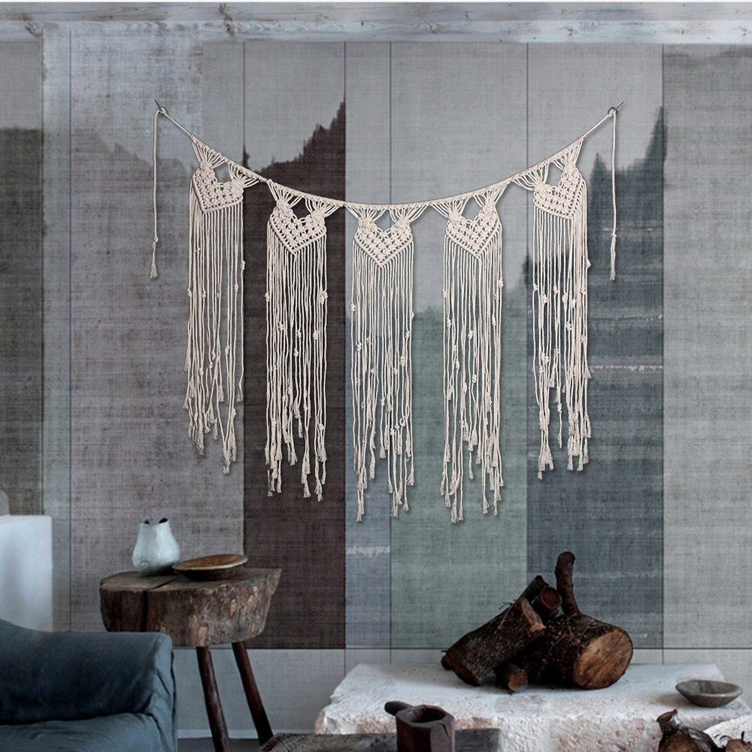 H Basics Wanddekoobjekt Boho Wanddeko Boho Wall Hanging Makramee