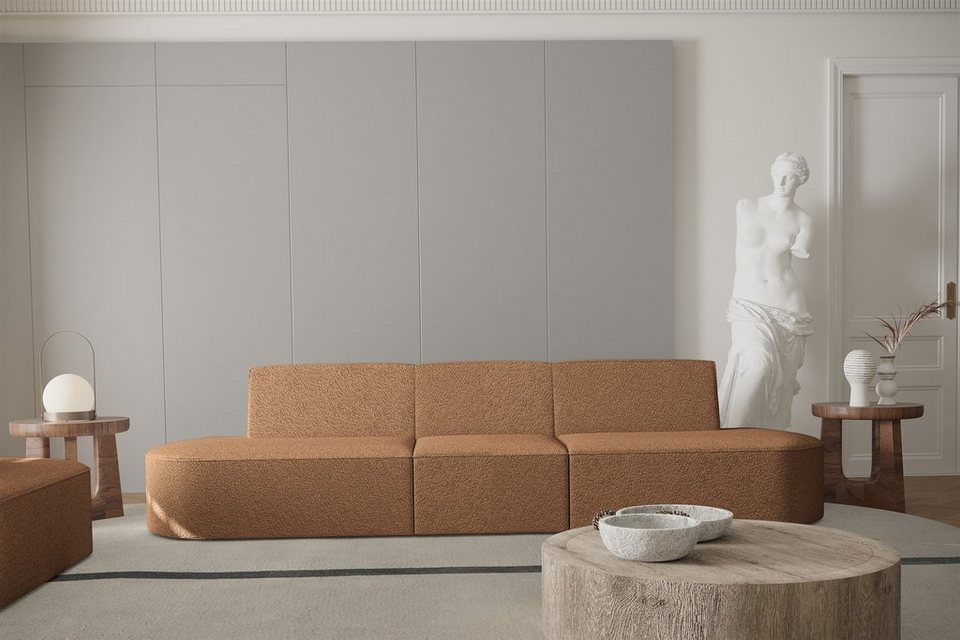 Fun Möbel Sofa Sofa Designersofa 3 Sitzer Milot In Stoff Couch