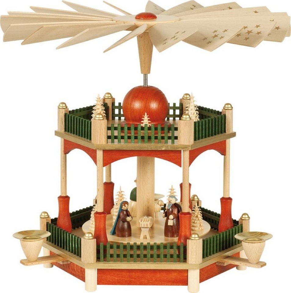 Richard Glaesser Weihnachtspyramide Pyramide Heilige Familie 1-stöckig ... Richard Glaesser Weihnachtspyramide Pyramide Heilige Familie 1-stöckig ...